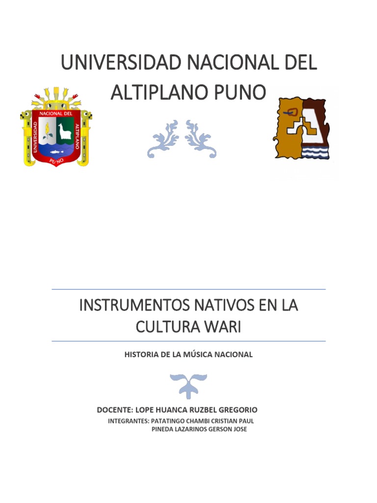 Instrumentos Cultura Wari | PDF | Tambor