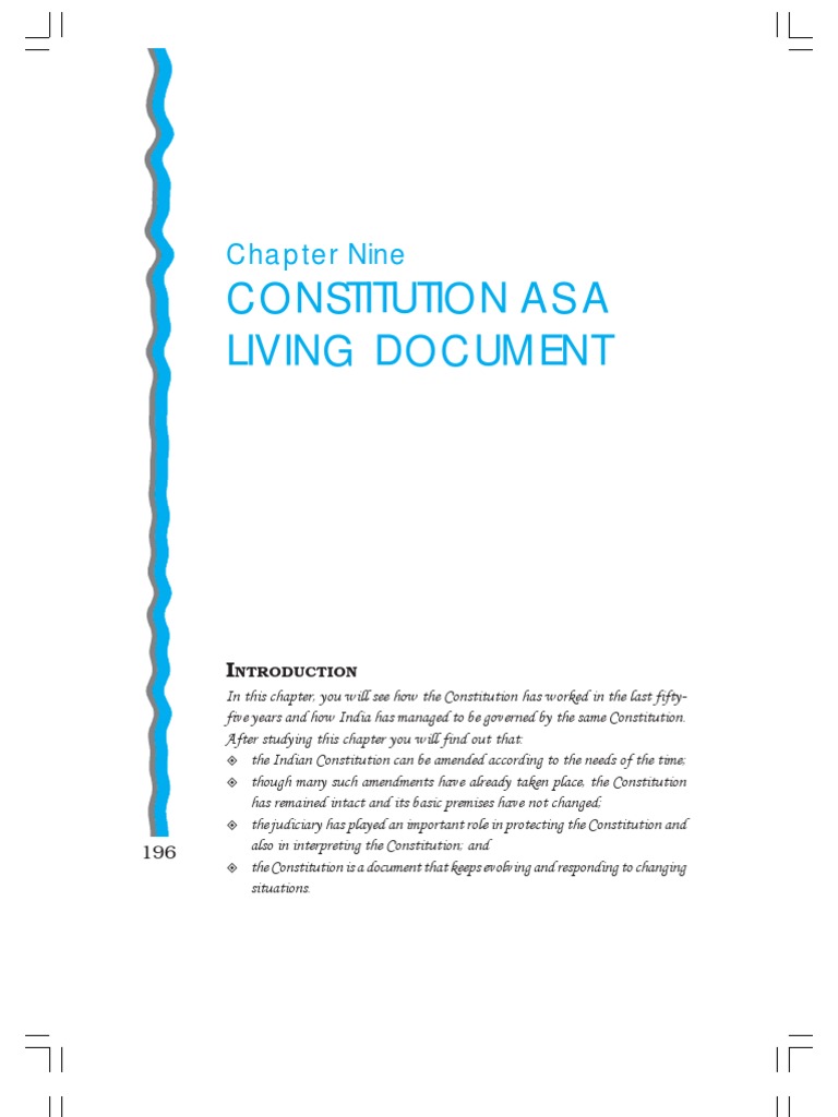 Indian Constitution as a Living Document | PDF | Politics