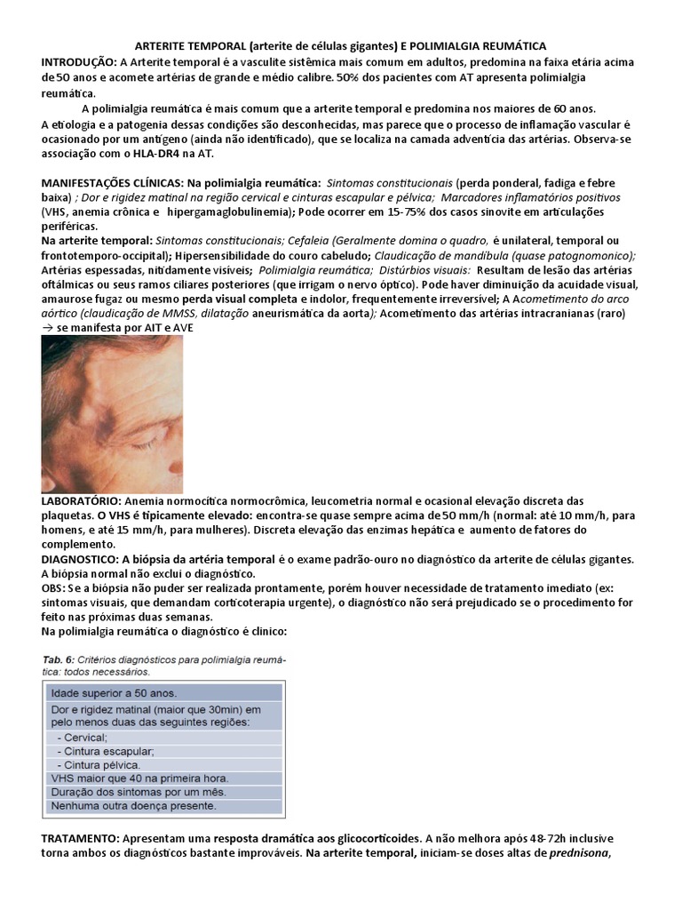 Arterite Temporal | PDF | Medicina Clínica | Especialidades médicas