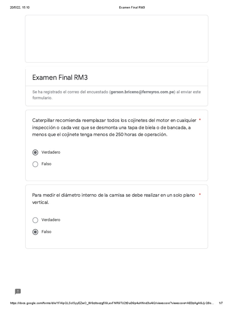 Examen Final RM3 | PDF | Pistón | Materiales