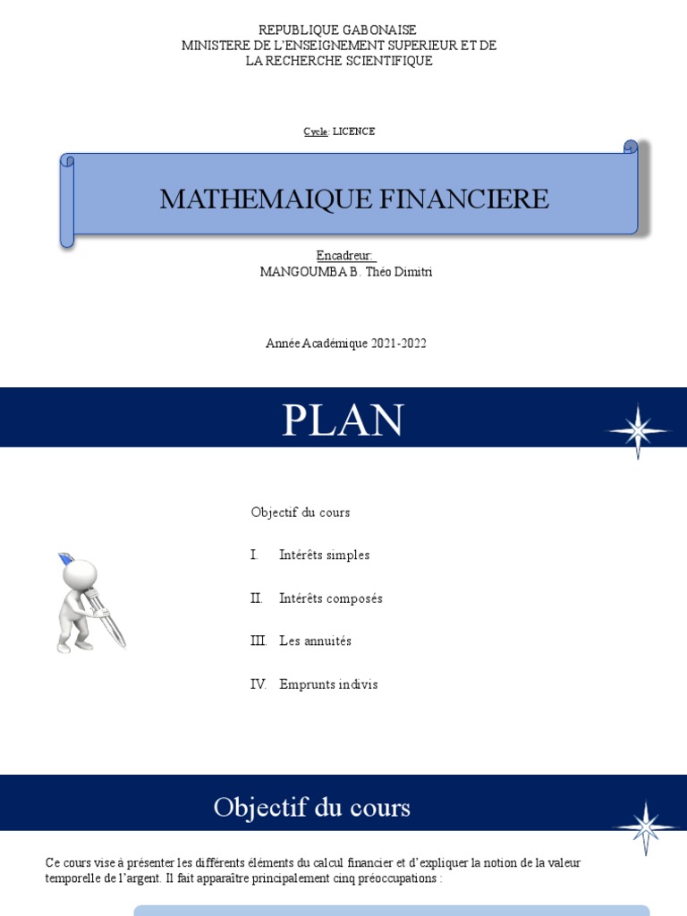 Calculs en Mathématiques Financières | PDF | Centre d'intérêt | Prêts