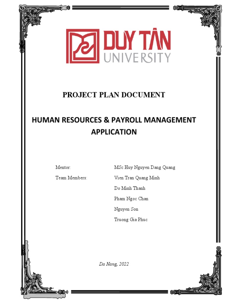 Group6 Human Resources PayRoll ProjectPlan-1.2 | PDF | Scrum (Software ...