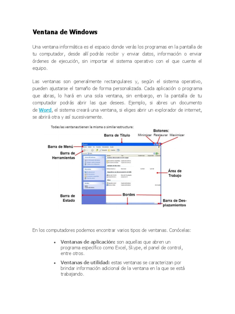 Ventana de Windows | PDF | Ventana (informática) | Ingeniería Informática