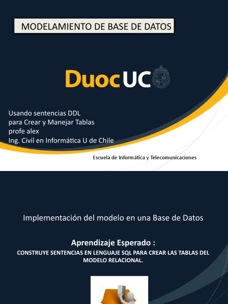 Usando Sentencias DDL para Crear y Manejar Tablas | PDF | SQL ...