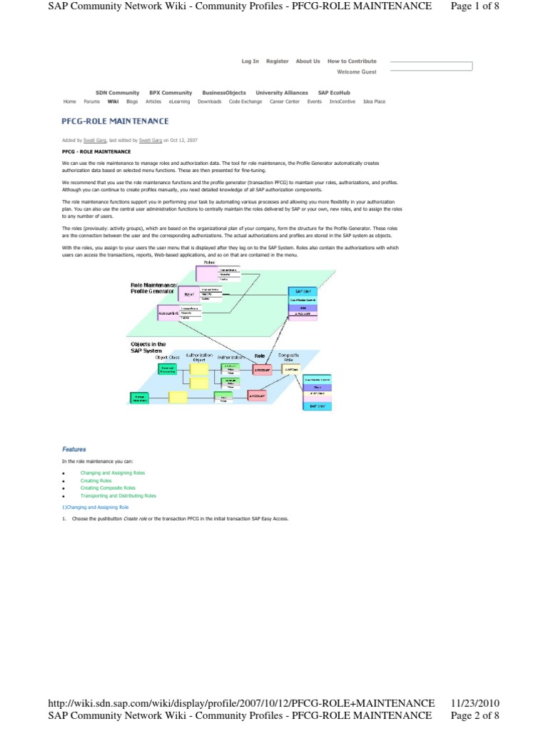 PFCG Role Maintaince | PDF | Wiki | Menu