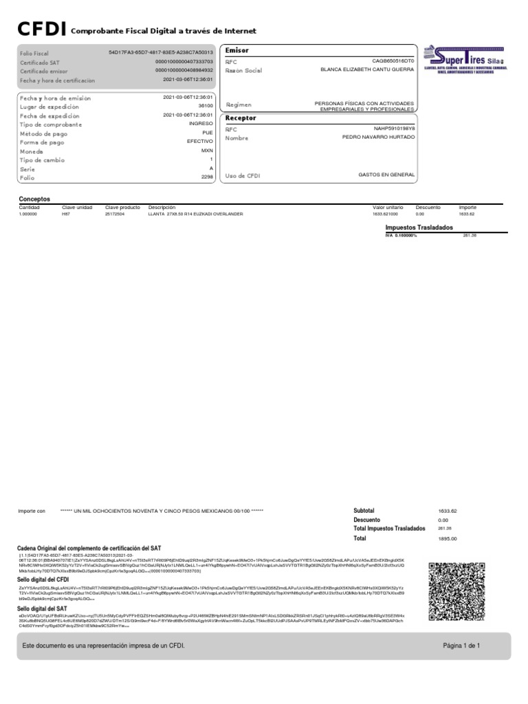 Comprobante Fiscal Digital A Través de Internet: Conceptos | Descargar ...
