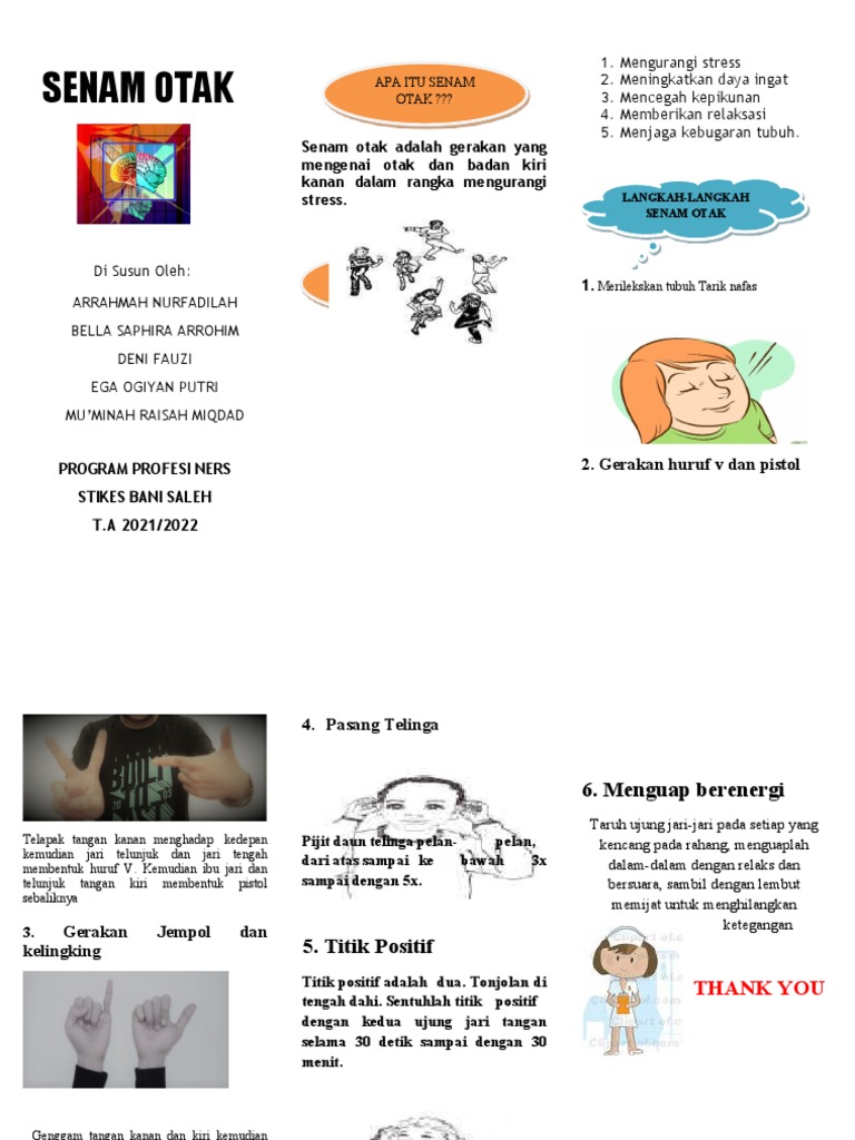 Leflet Senam Otak | PDF