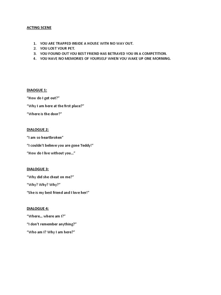 Notes On Drama Dialogues | PDF