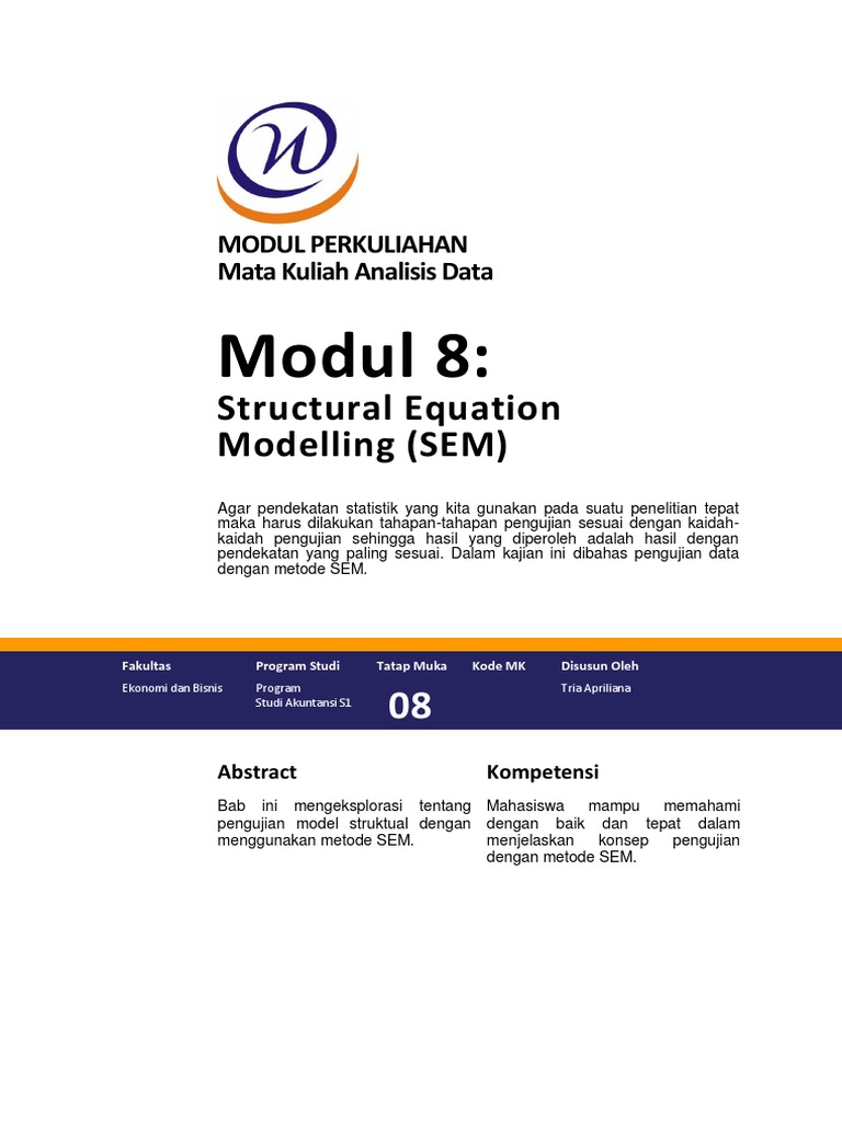Modul Structural Equation Modelling | PDF