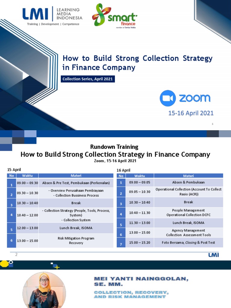 LMI-Materi Pelatihan Collection Strategy - PT Smart Multi Finance | PDF ...