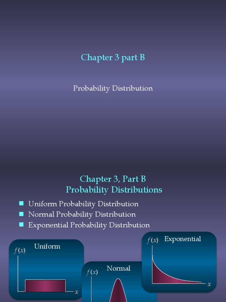 Chapter 3 Part B: Probability Distribution | PDF | Probability Distribution | Random Variable