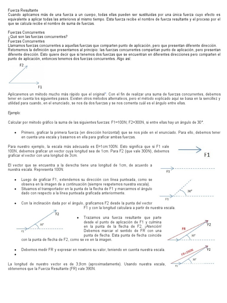 Fuerza Resultante | PDF | Vector Euclidiano | Fuerza
