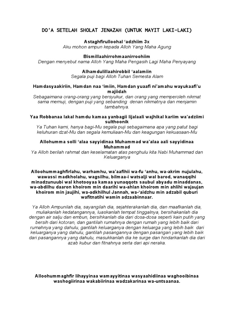 Doa Mayit | PDF | Agama & Spiritualitas