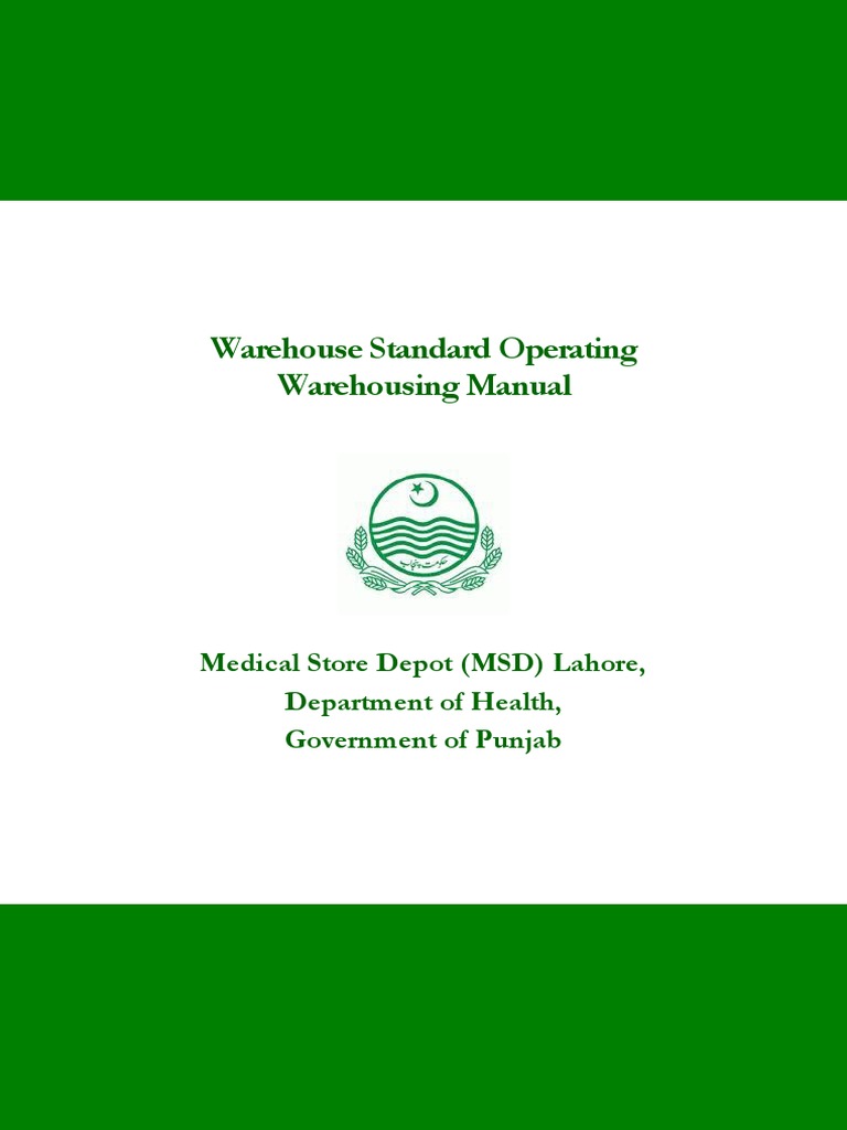 MSD Lahore Warehousing Manual | PDF | Warehouse | Inventory
