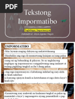 Mga Elemento NG Tekstong Impormatibo | PDF