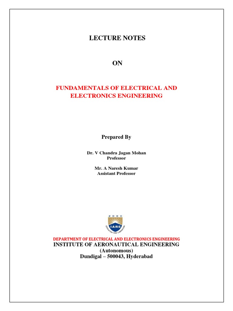 BASIC E&E Notes | PDF | Series And Parallel Circuits | Capacitor
