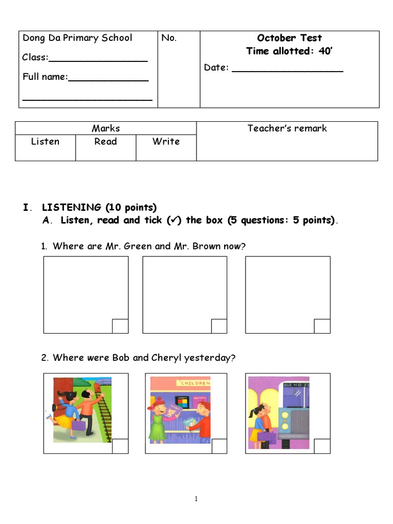 Let's Go 3 - Unit 2 - TEST | PDF