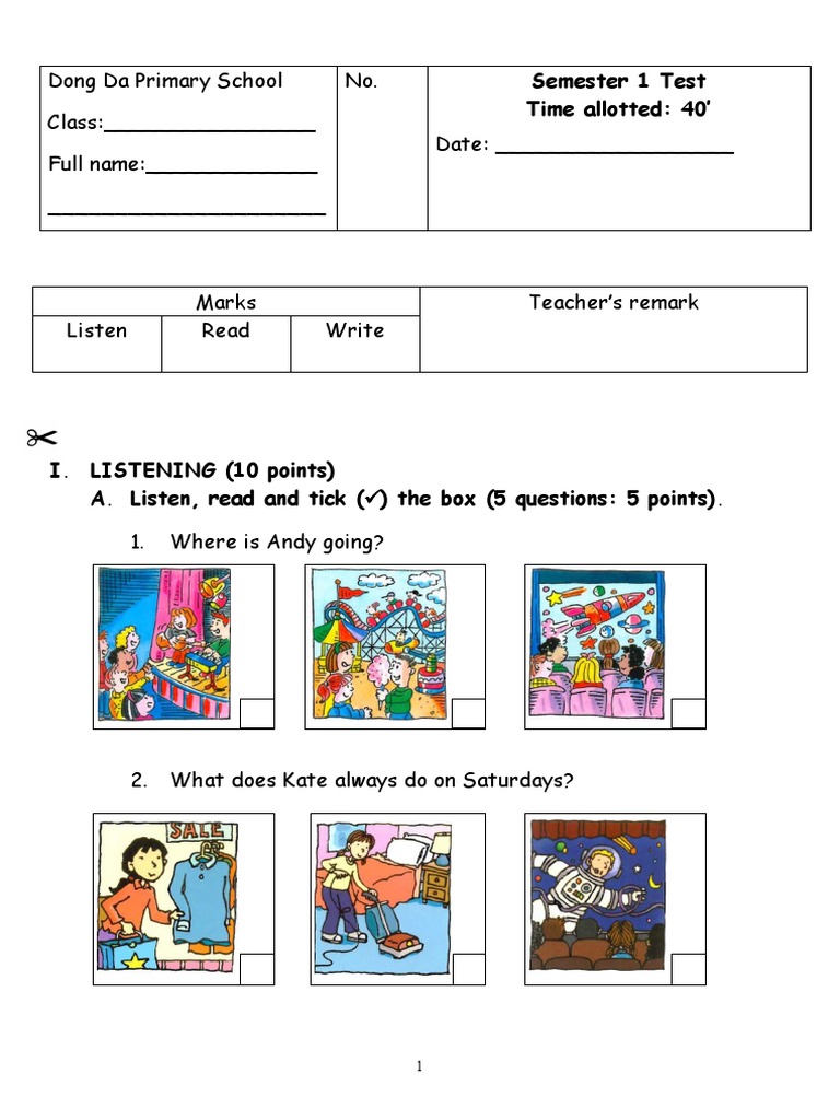 Let's Go 3 - Semester 2 - TEST | PDF | Language Arts & Discipline