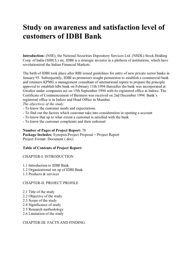 Introduction | PDF | Customer Satisfaction | Banks