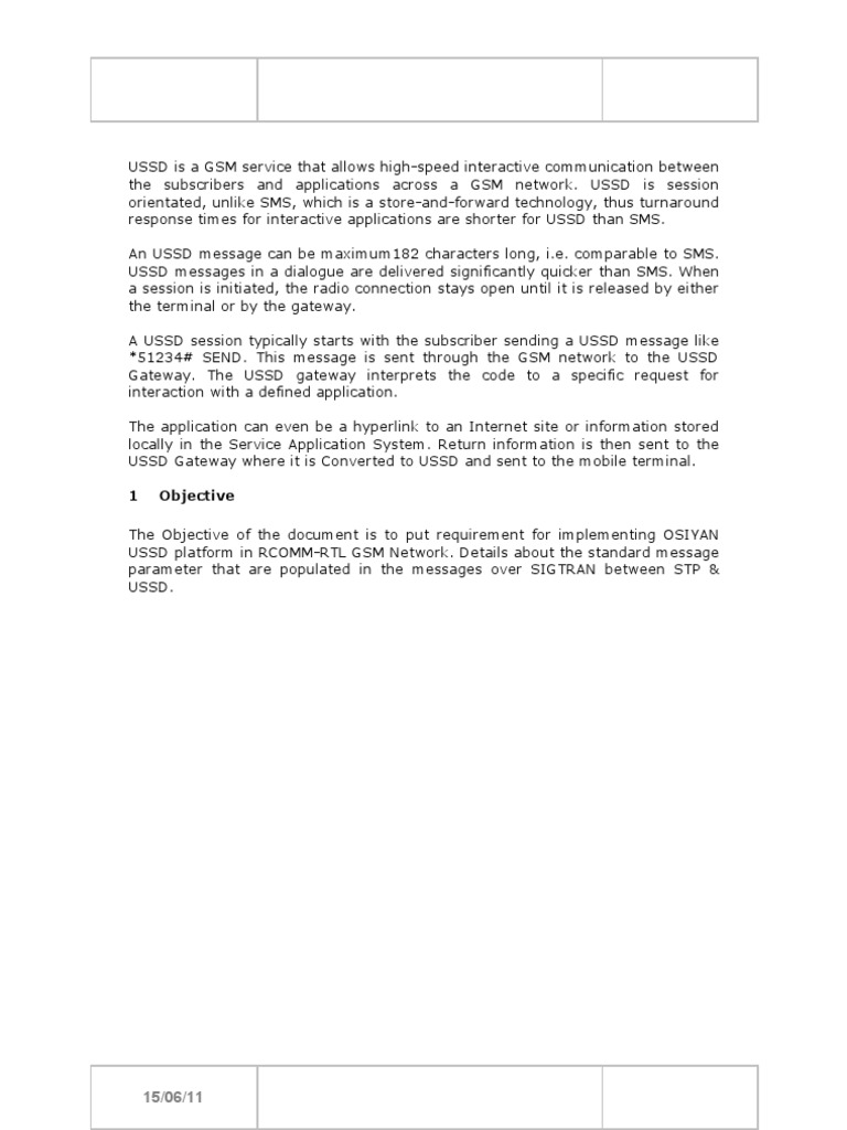 Ussd | PDF | Short Message Service | Data Transmission