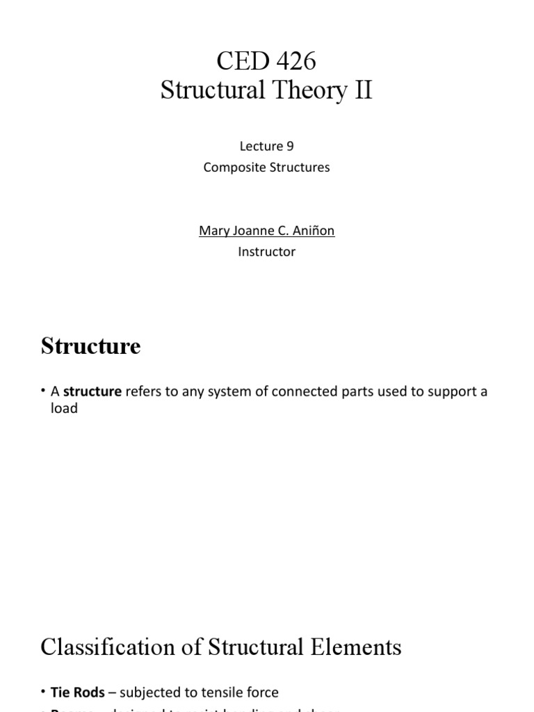 Composite Structures in Structural Theory | PDF | Beam (Structure) | Bending