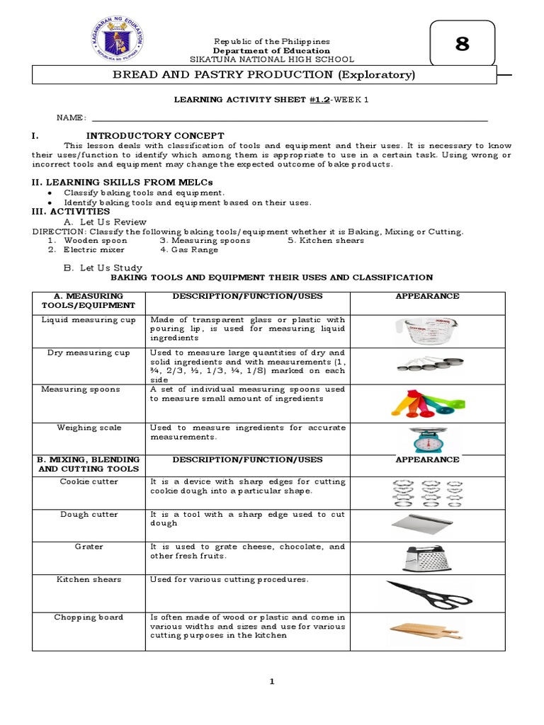 Las Bpp-Week1 | PDF | Baking | Cakes