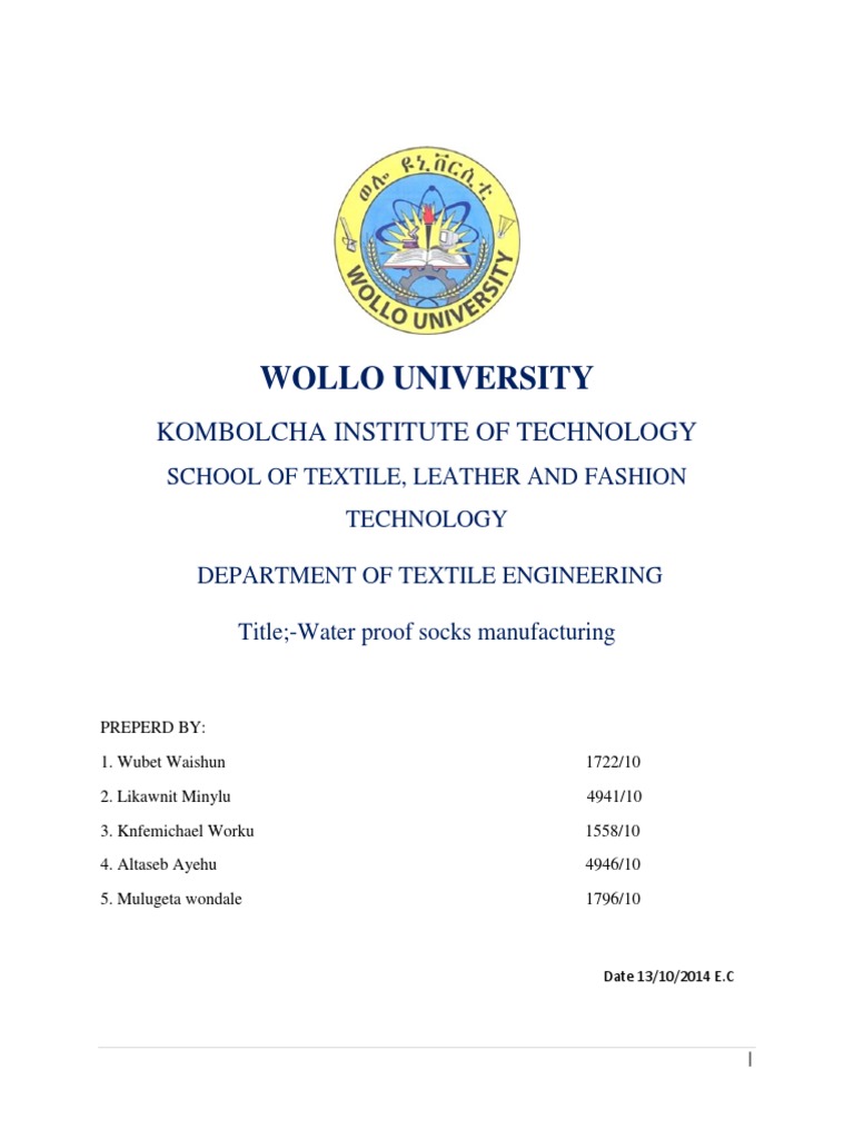 Wollo University: Kombolcha Institute of Technology | PDF | Materials