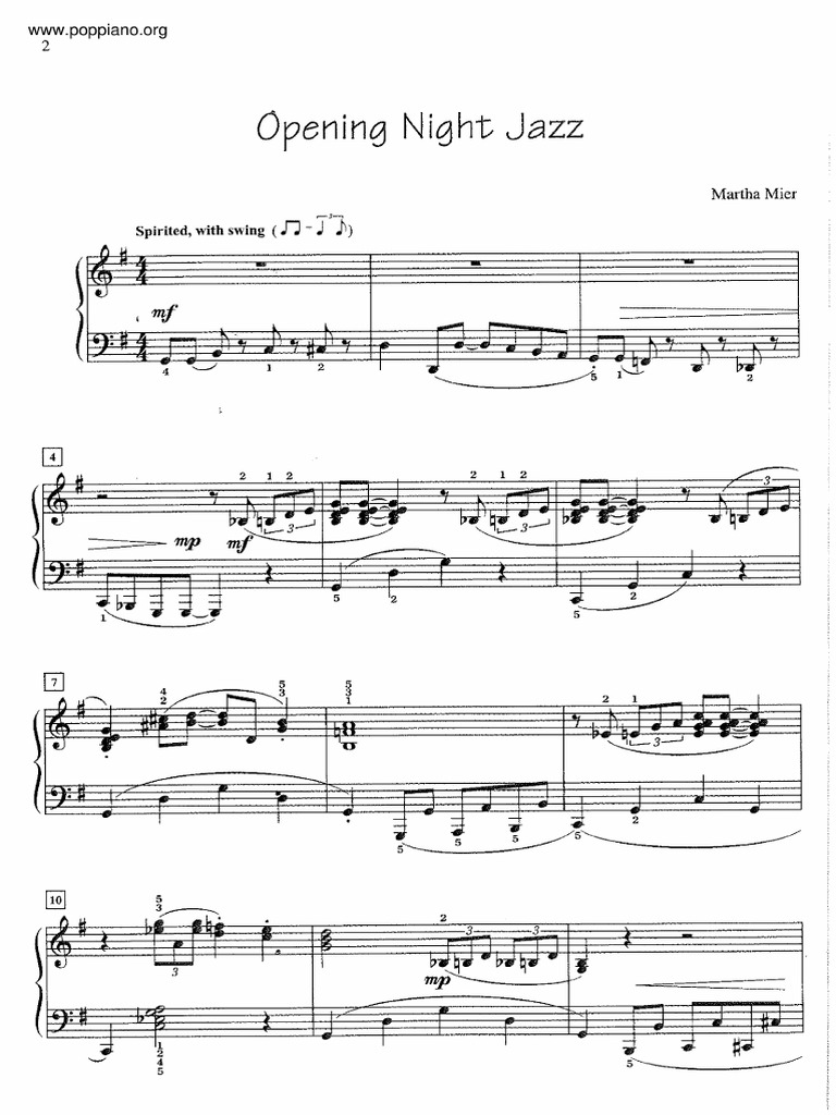 Opening Night Jazz | PDF