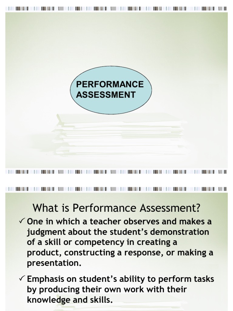 Process Oriented Performance Based Assessment | Download Free PDF ...