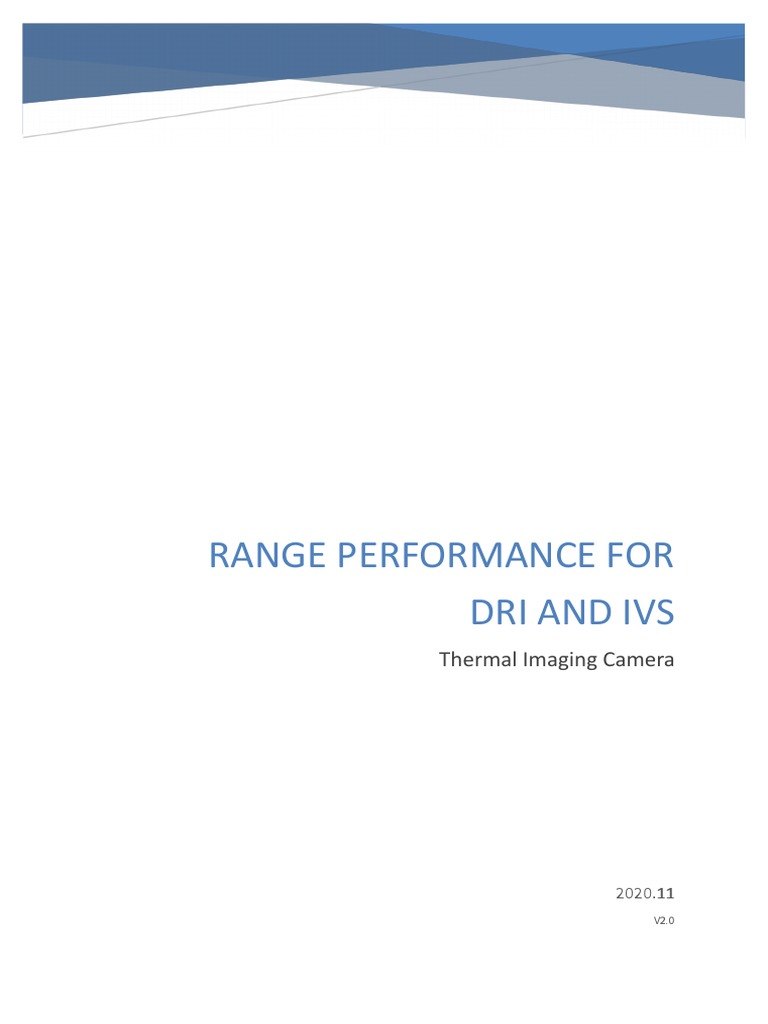 Therma Camera - Range Performance For DRI and IVS - V2.0 | PDF | Image ...