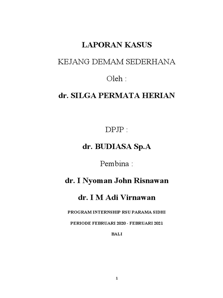 Kejang Demam Pada Anak | PDF | Kesehatan Holistik | Sains & Matematika
