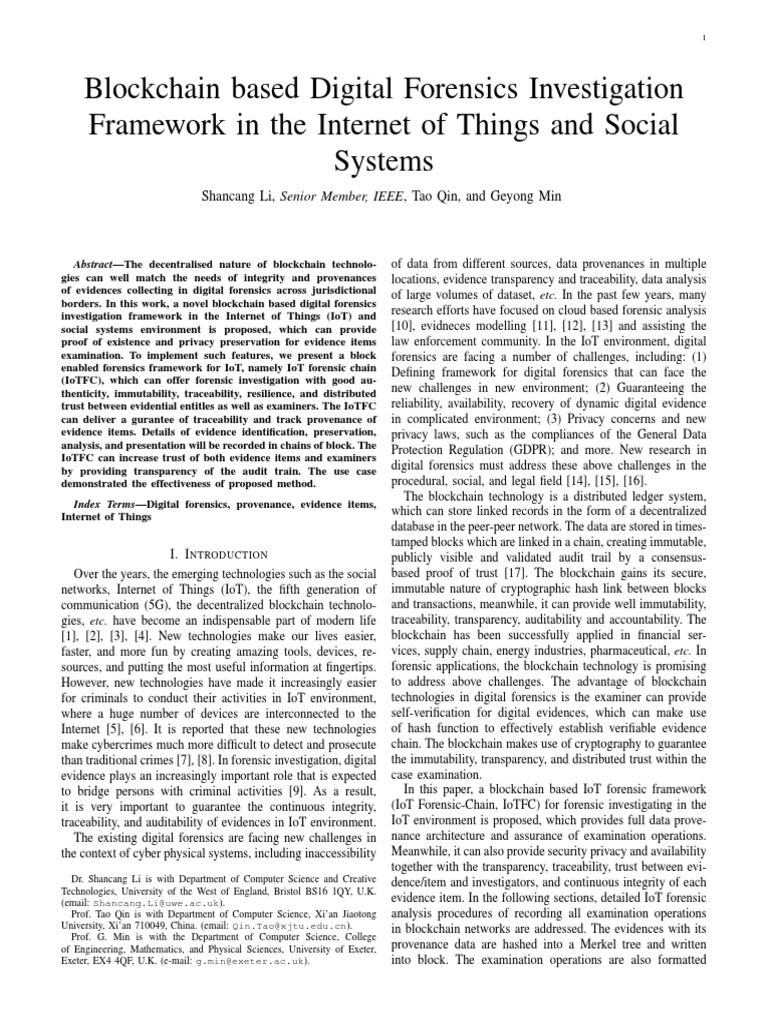 Forensics Block | PDF | Internet Of Things | Digital Forensics
