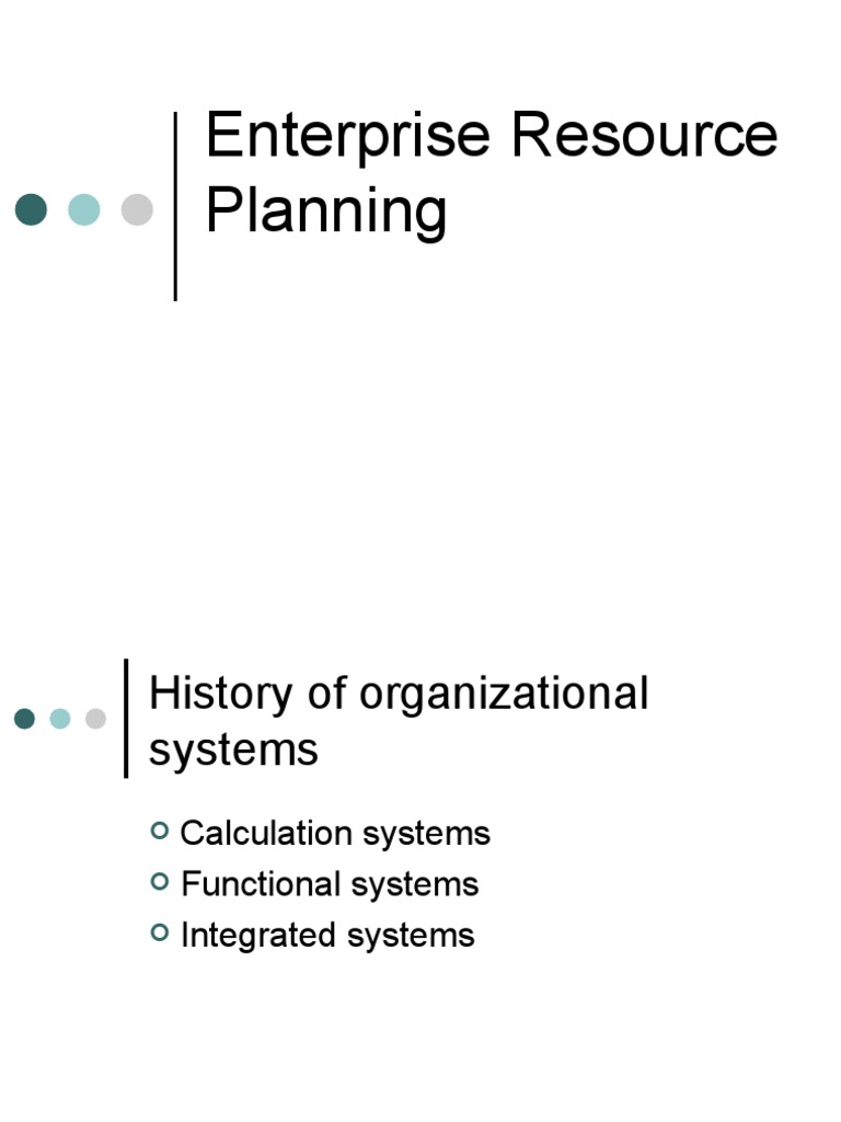 Enterprise Resource Planning | PDF | Enterprise Resource Planning ...
