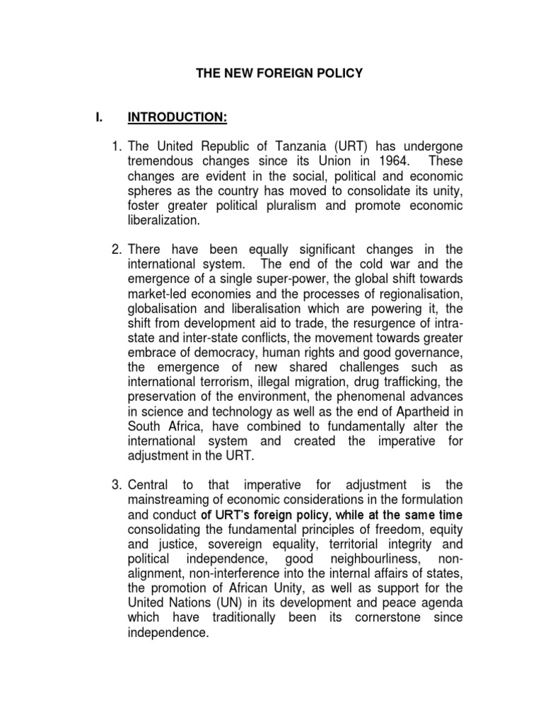 The New Foreign Policy | PDF | World Politics | International Relations