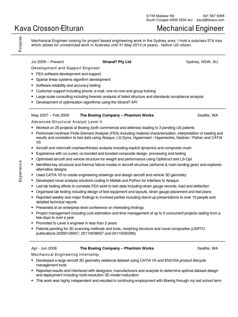 Resume | PDF | Finite Element Method | Mechanical Engineering