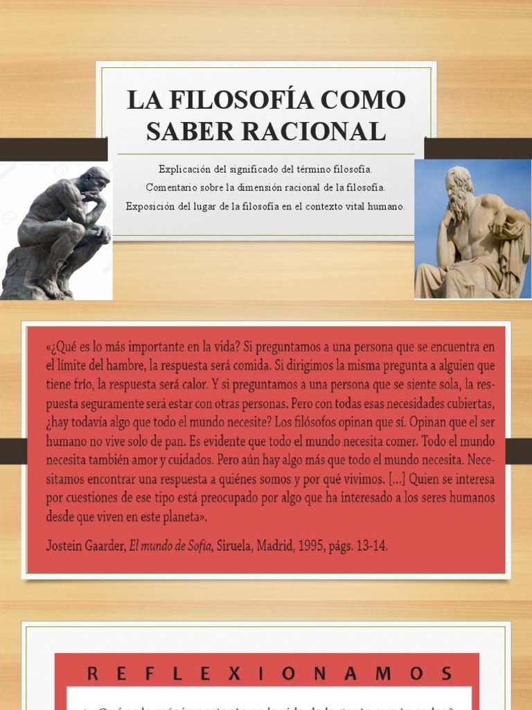 La Filosofía Como Saber Racional | PDF