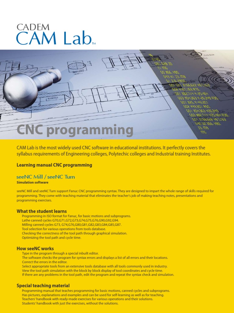Camlab (PDF Library) | Download Free PDF | Numerical Control | Machining