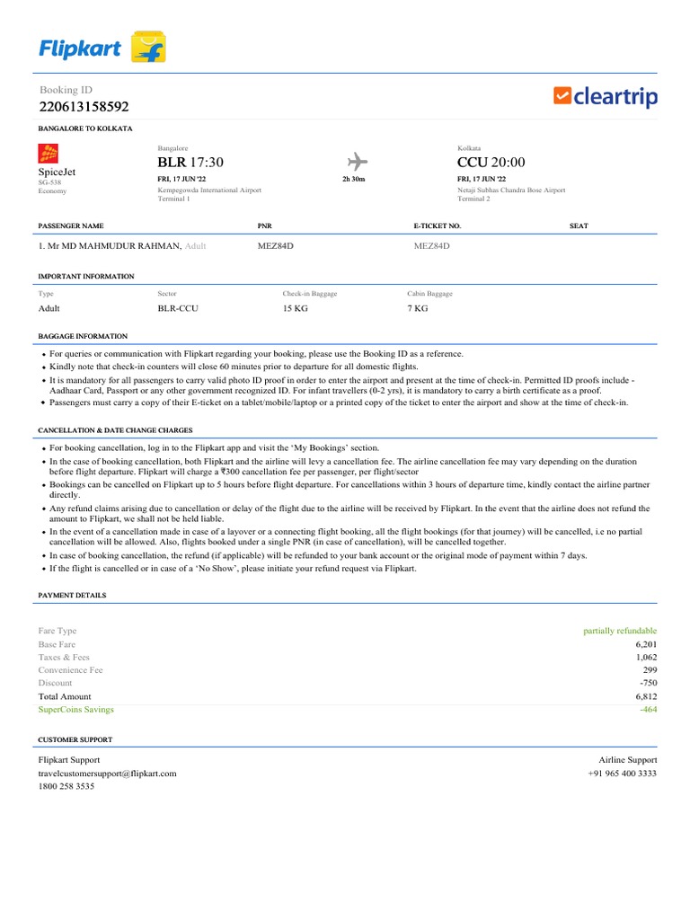 Ticket | PDF | Fee | Transport