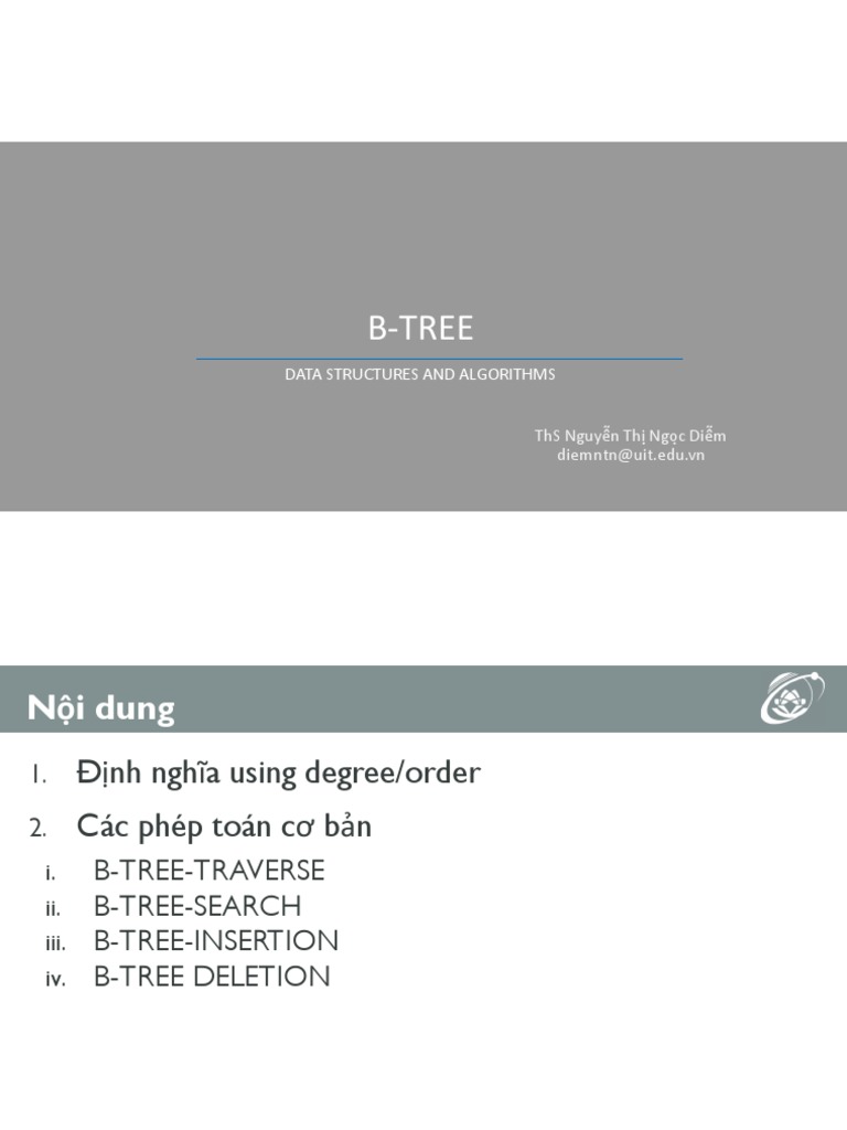 Thi CK DSA-Class 07 - B-Tree - Using Degree | PDF