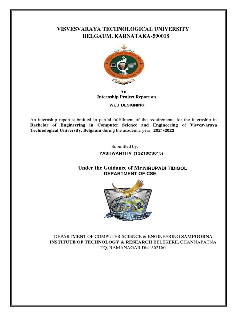 "Machine Learning With Python": Visvesvaraya Technological University ...