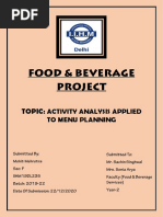 Rubric For The Food Presentation | PDF | Foods | Food And Drink