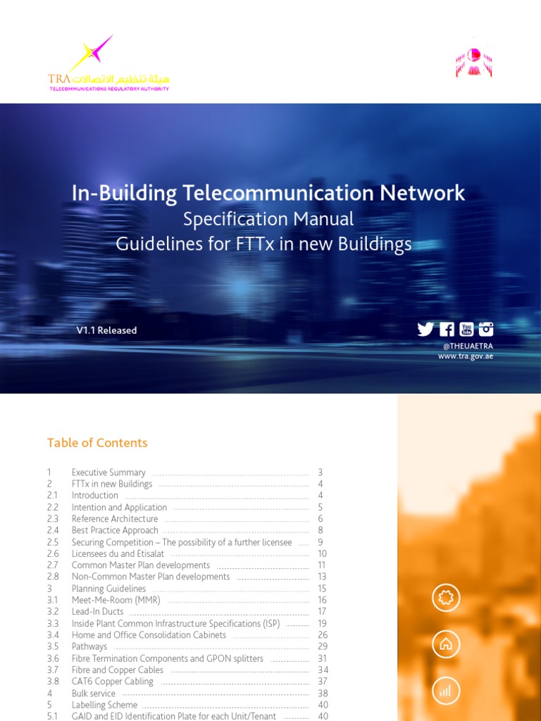 In Building Spec Manual3 | PDF | Fiber To The X | Telecommunications