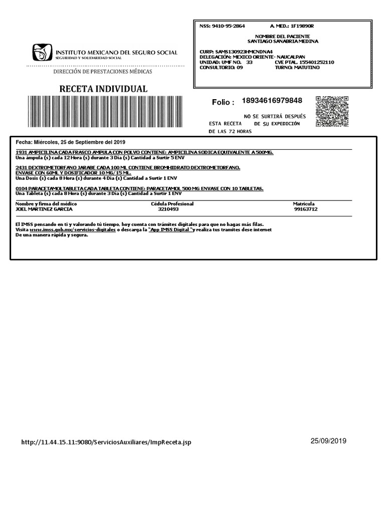 Receta Editable Imss | PDF