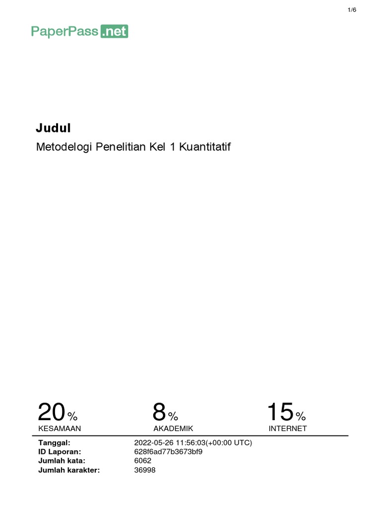 Plagiarisme Metlit Kuanti | PDF | Pengembangan Diri