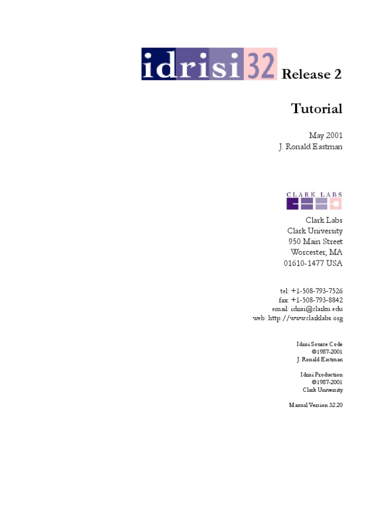 Idrisi Tutorial | PDF | Image Resolution | Geographic Information System