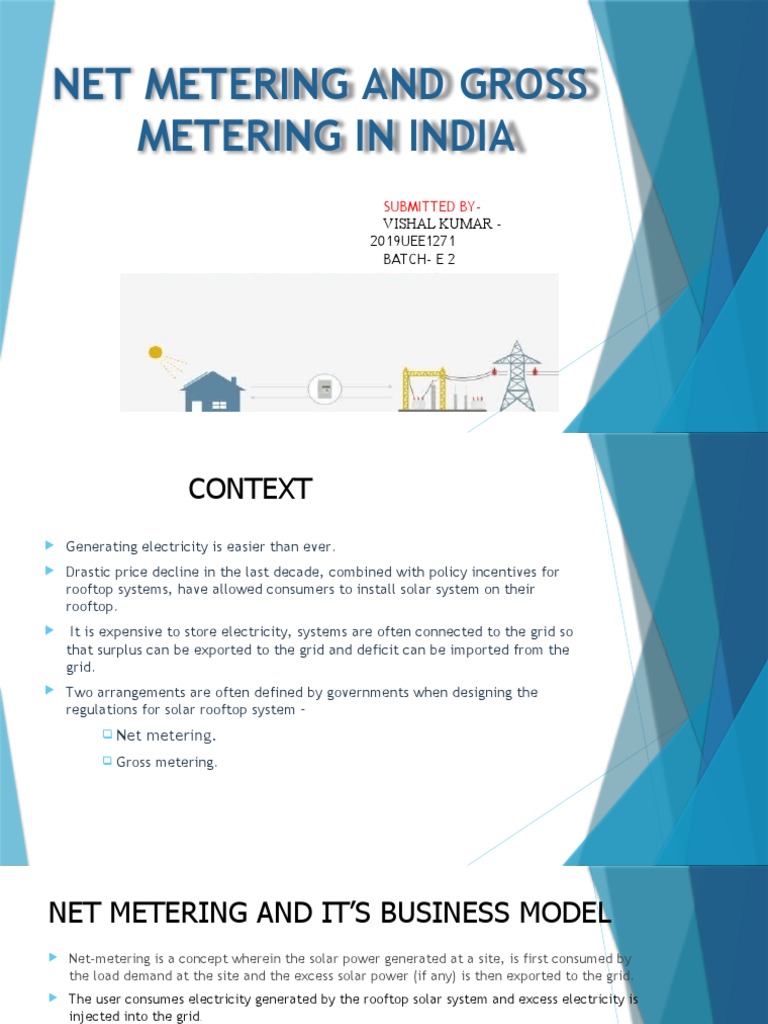 Net Metering and Gross Metereing in India | PDF | Solar Power ...