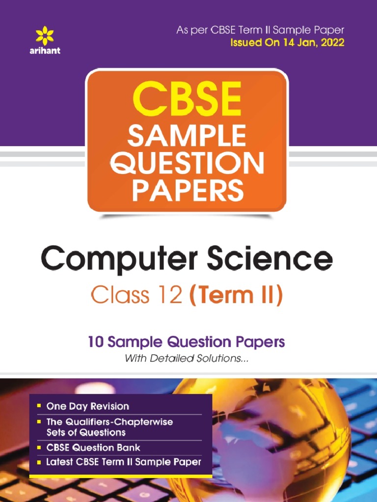 Arihant Class 12 Computer Science Term 2 Sample Papers - Unlocked | PDF