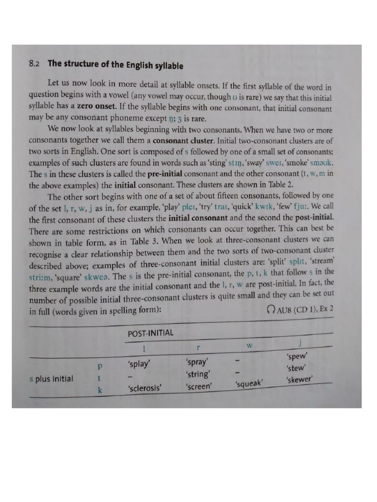 The Structure of The English Syllable | PDF