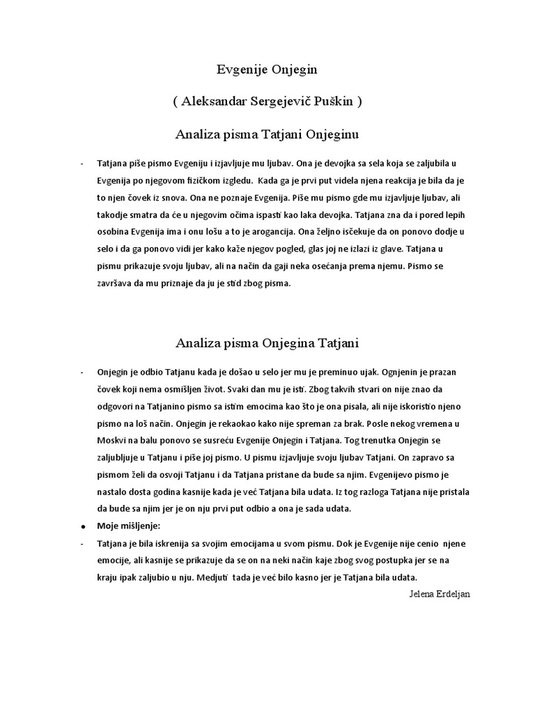 Evgenije Onjegin | PDF