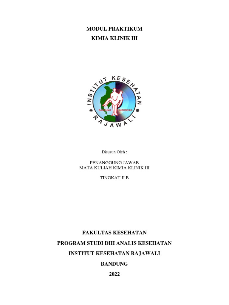 Modul Praktikum Kimia Klinik III - Analis Kesehatan | PDF
